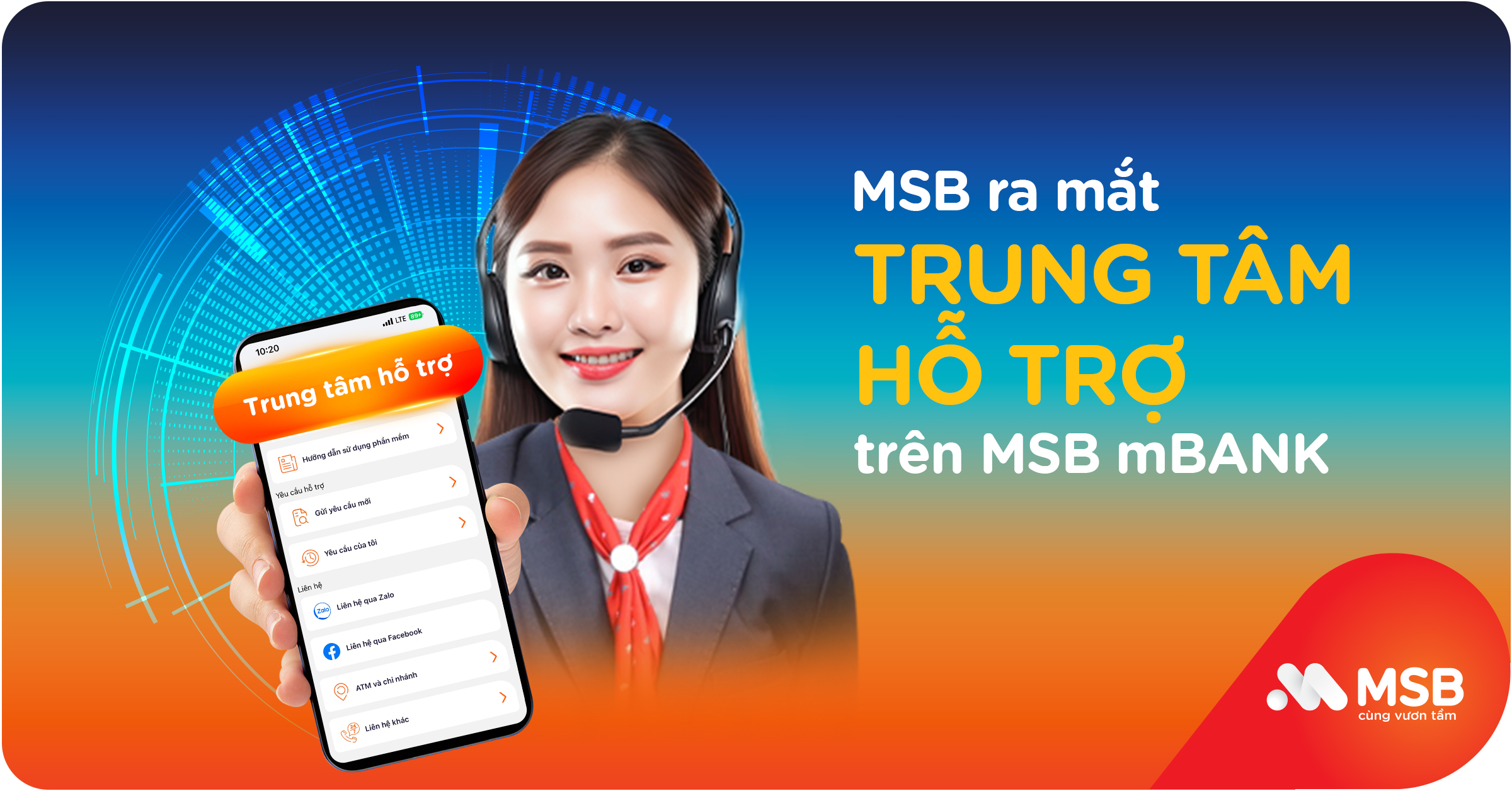 MSB ra mắt Trung tâm hỗ trợ Khách hàng ngay trên ứng dụng MSB mbank
