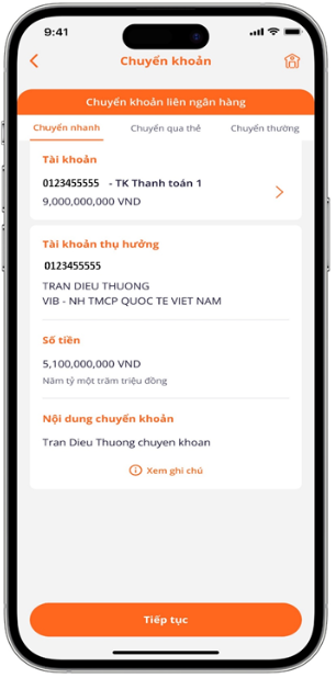 MSB ra mắt tính năng Tự động tách giao dịch chuyển khoản 24/7 trên ứng dụng MSB mBank